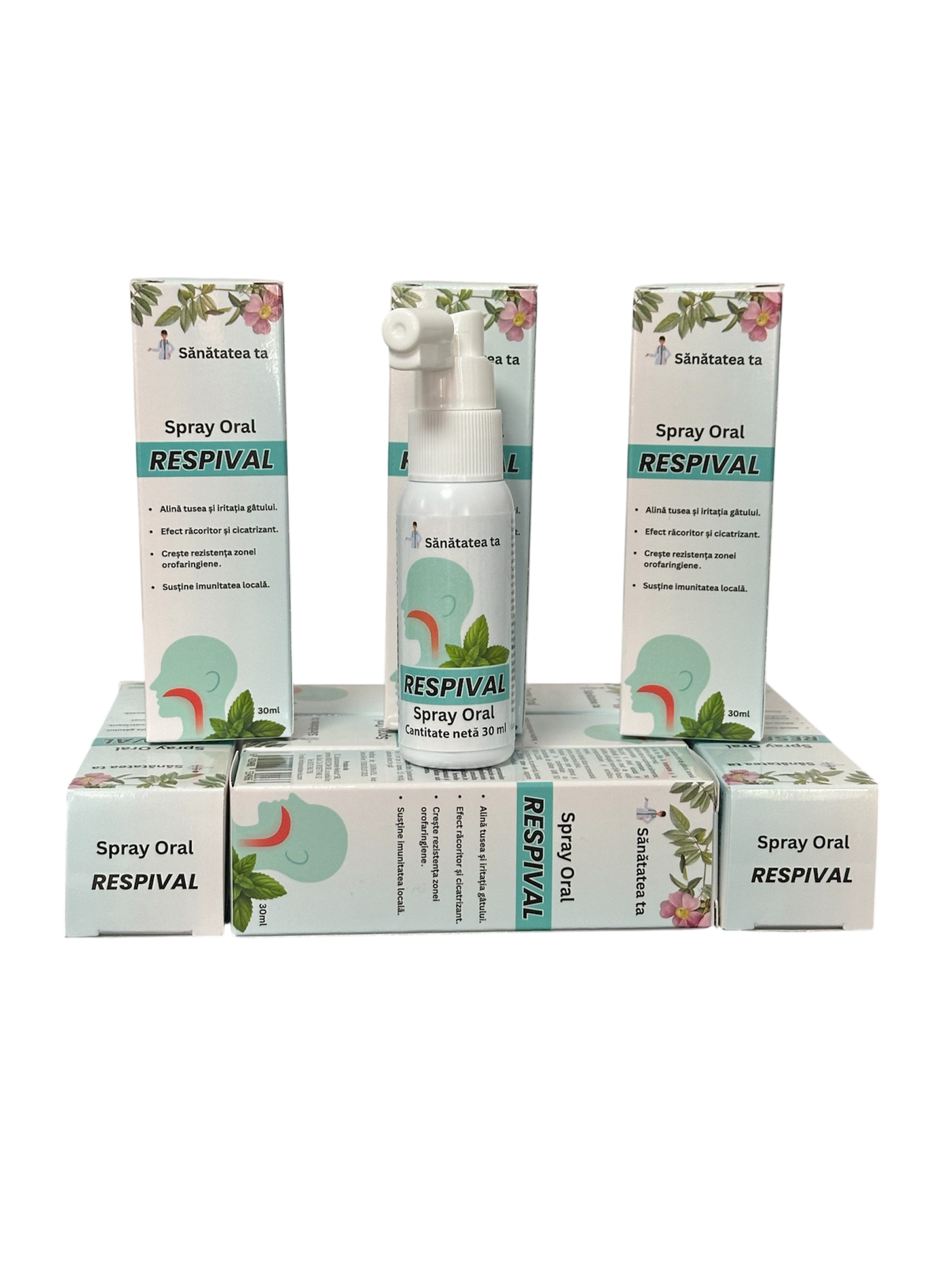 Spray de plante pentru curățarea plămânilor și anti-tuse RESPIVAL – Novensa
